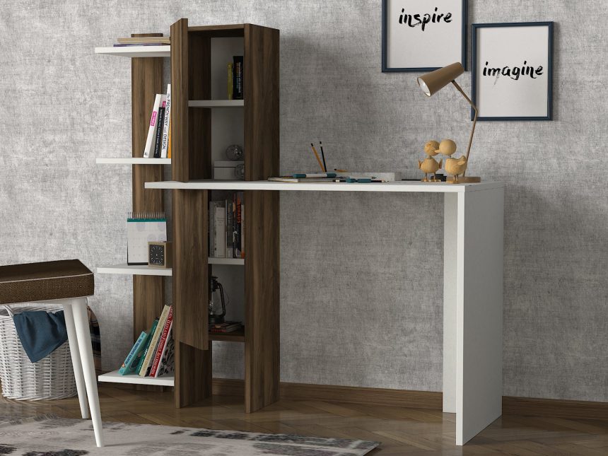 Gina Desk White-Walnut | Dekorister - Turkish Furniture Manufacturer ...