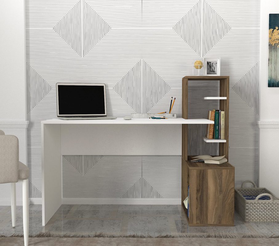 Side Desk White-Walnut | Dekorister - Turkish Furniture Manufacturer ...