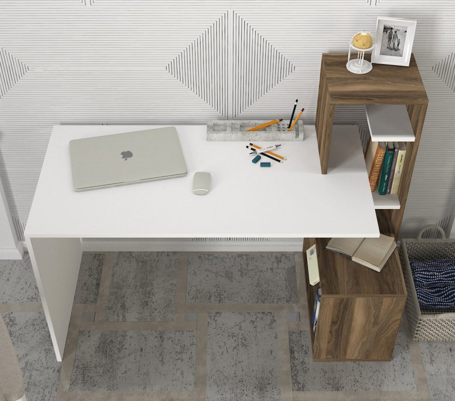 Side Desk White-Walnut | Dekorister - Turkish Furniture Manufacturer ...